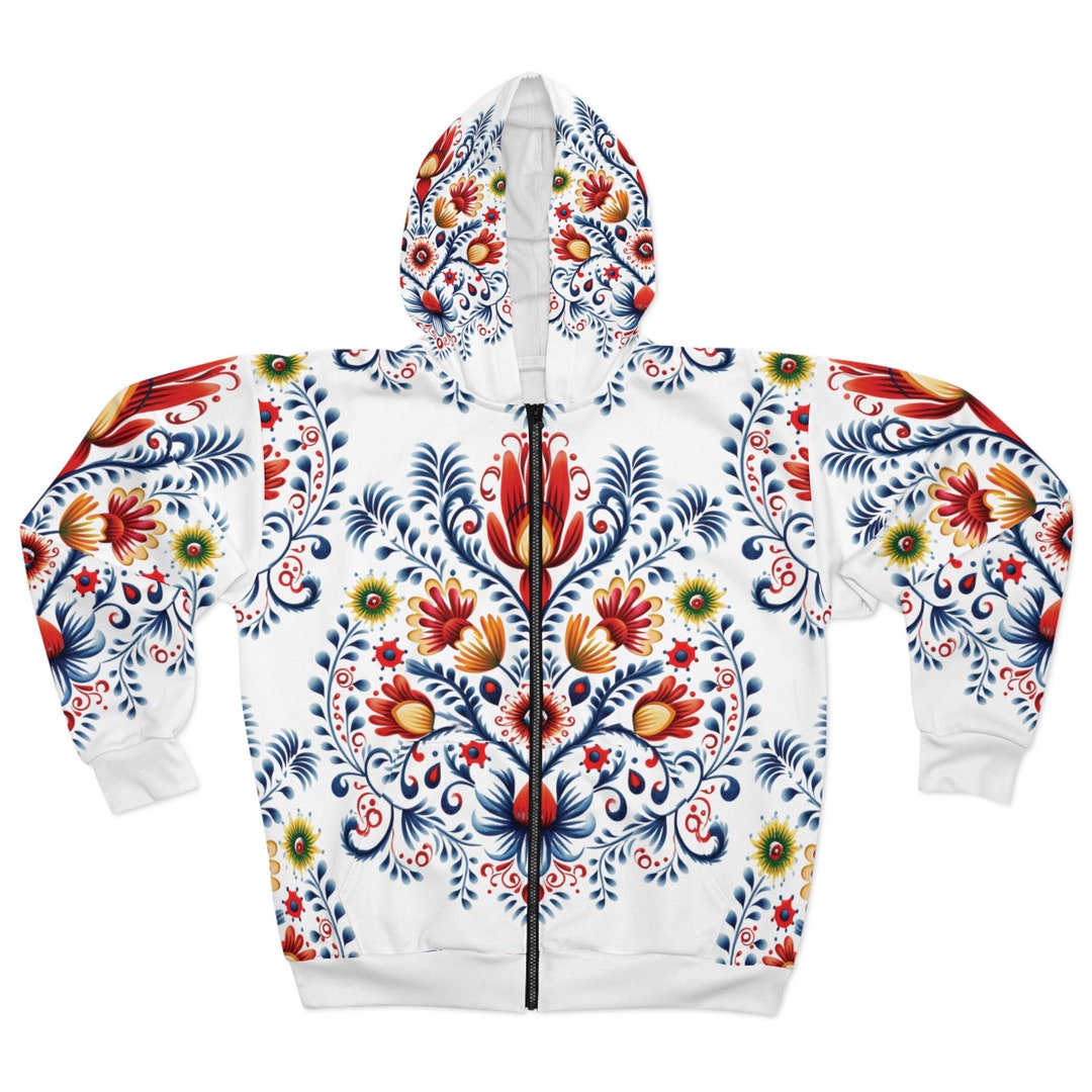 Slovak Folk Art Hoodie, Folk Motif, Slavic Art, Slavic Folk Florals ...