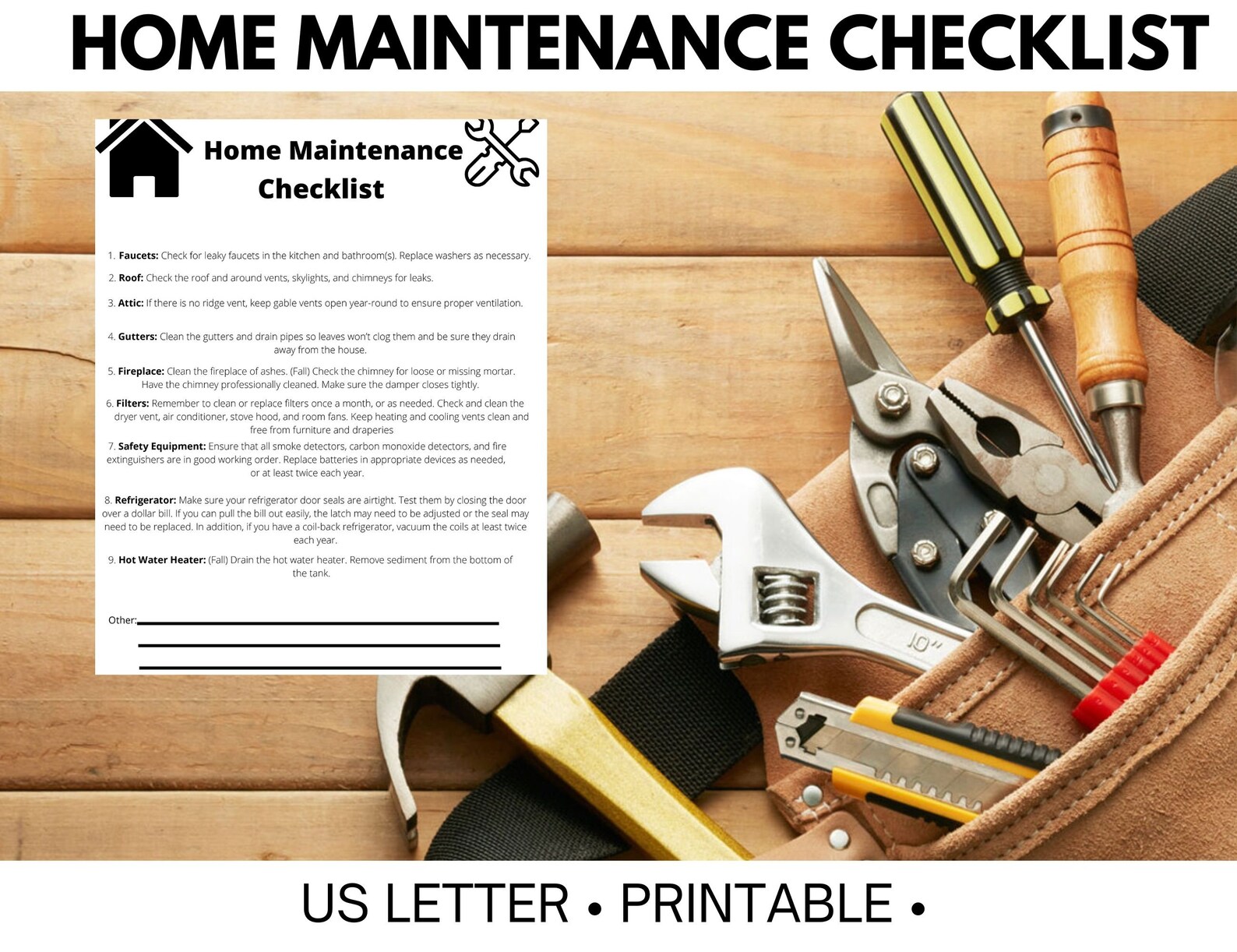 HOME MAINTENANCE CHECKLIST, Home Management Binder, Home Management ...