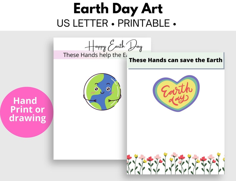 Earth Day Handprint Craft, Handprint Kids Activity, Handprint Keepsake ...
