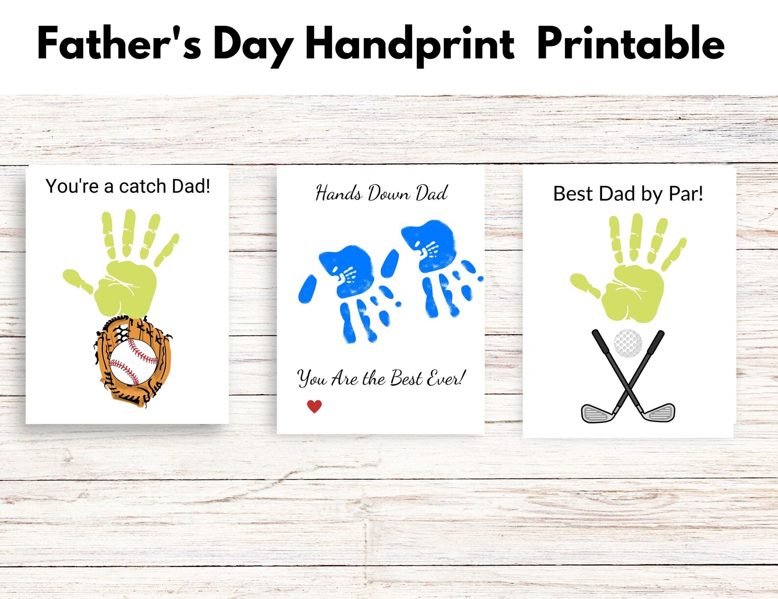Father's Day Handprint Printable, Kids Craft, Father's Day Memories ...