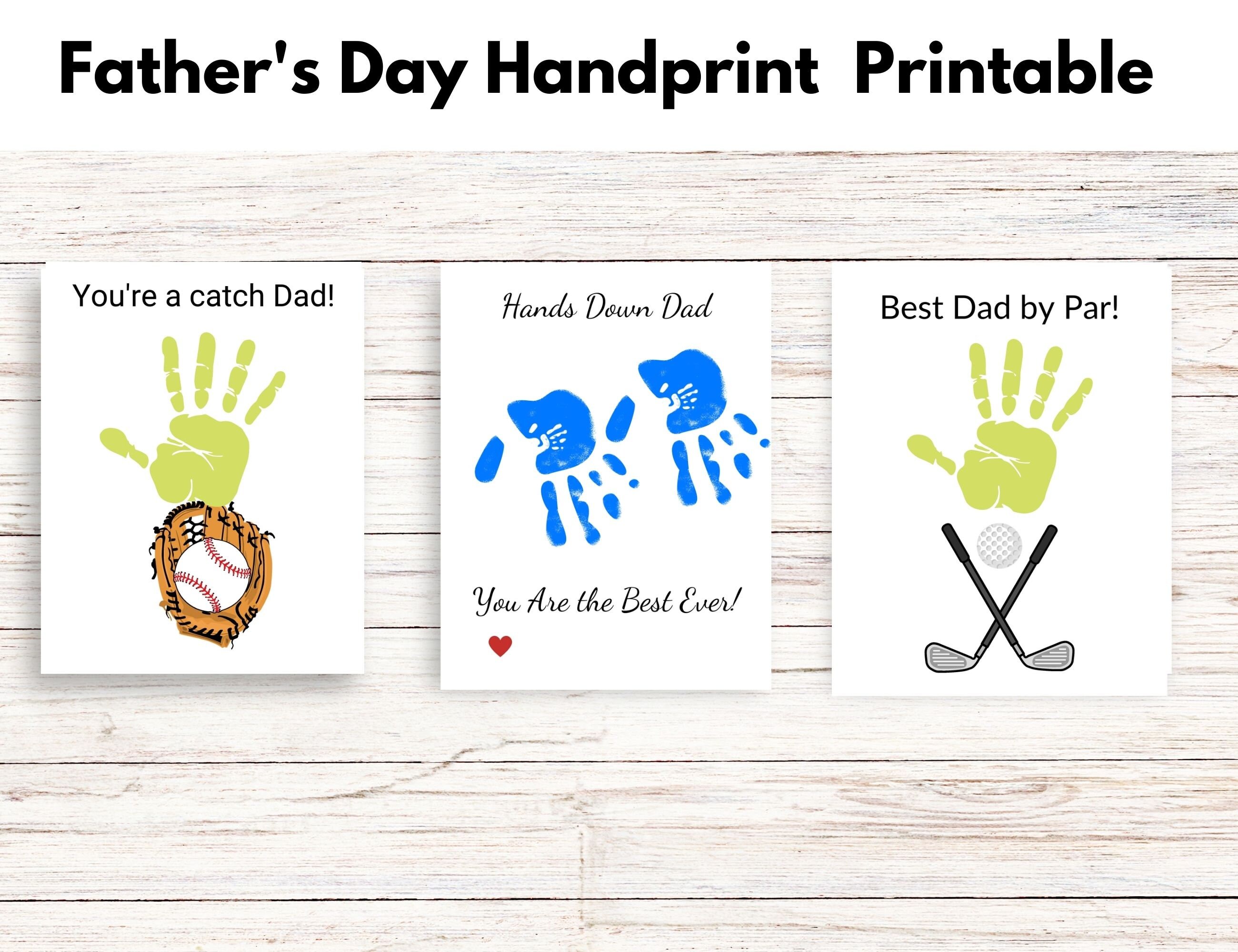 Father's Day Handprint Printable, Kids Craft, Father's Day Memories ...