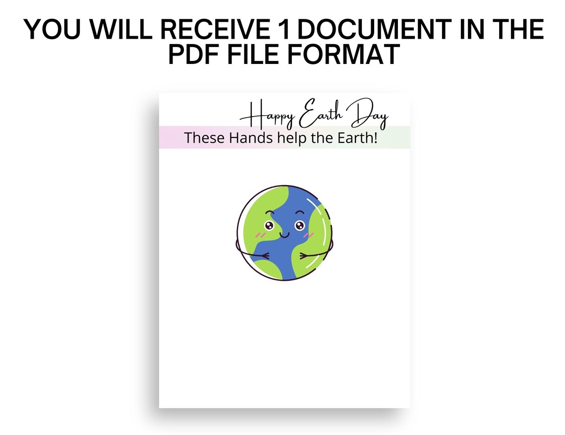 Earth Day Handprint Craft Handprint Kids Activity Handprint | Etsy