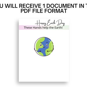 Earth Day Handprint Craft, Handprint Kids Activity, Handprint Keepsake ...