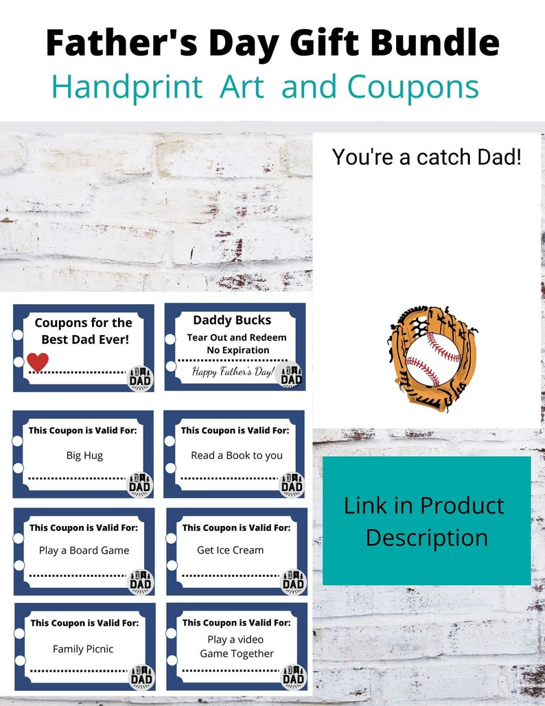 Father's Day Coupon Book, Father's Day Coupons, Father's Day Gift ...