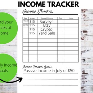 Income Tracker, Passive Income, Savings, Retail Arbitrage Income ...
