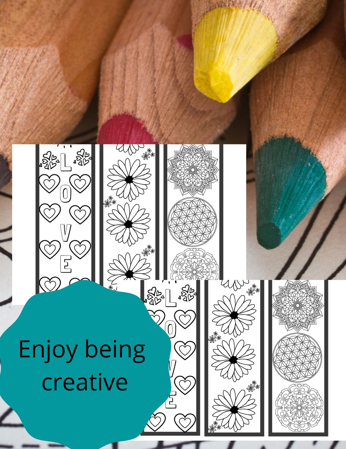 Printable Coloring Bookmark, Printable Pattern Coloring Bookmarks ...