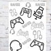 Gamer Coloring Page, Kids Coloring Page, Video Game Controllers, Doodle ...