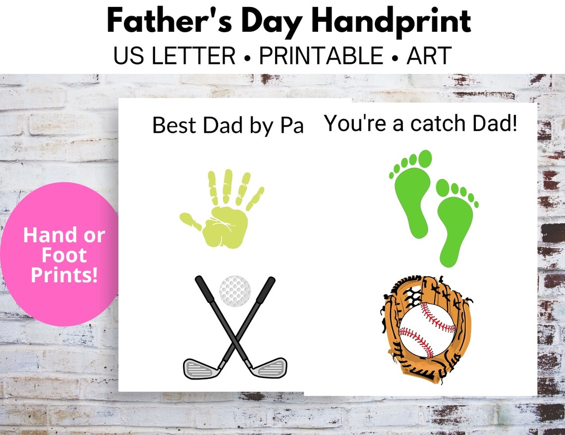 Father's Day Handprint Printable, Kids Craft, Father's Day Memories ...