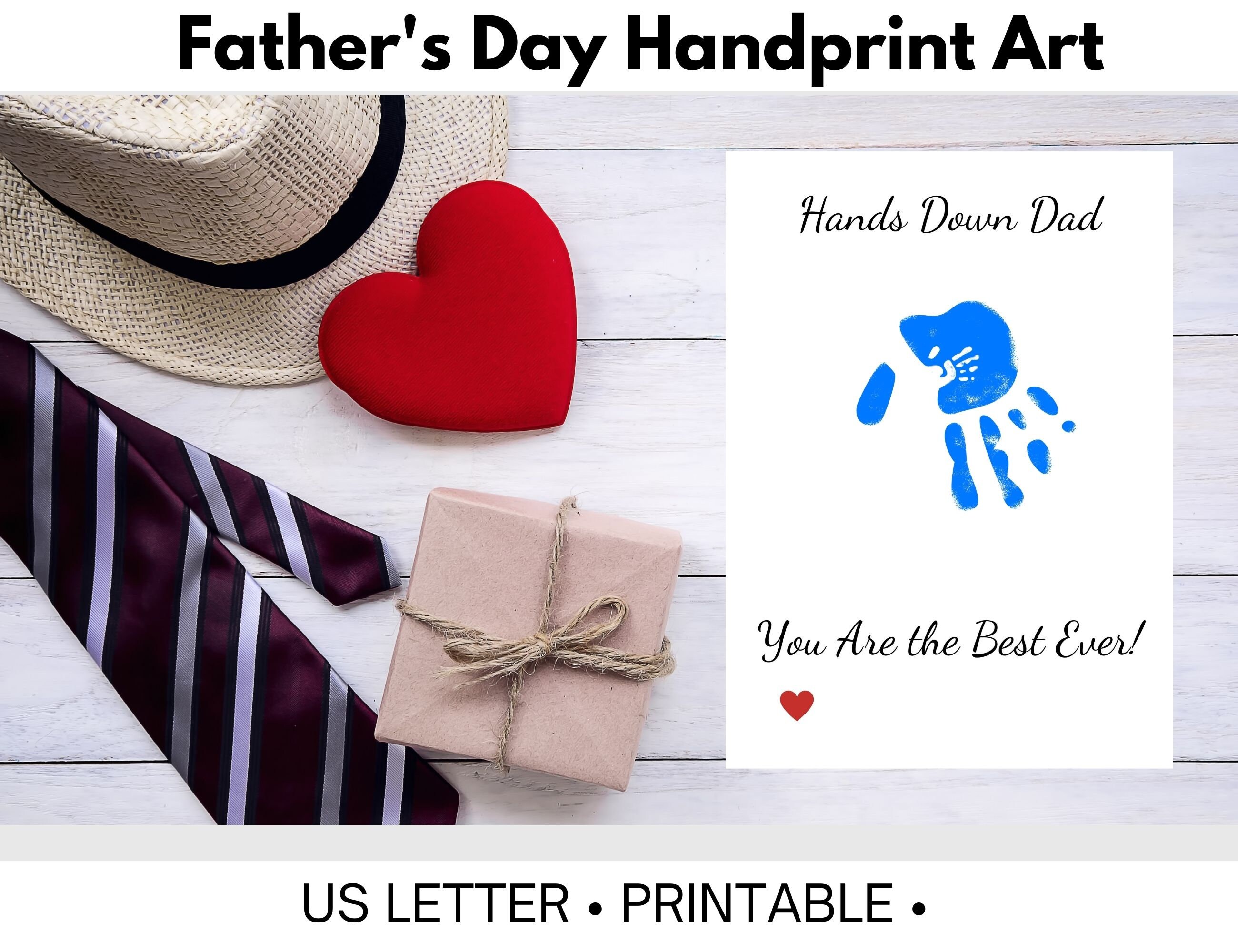Father's Day Handprint Printable, Kids Craft, Father's Day Memories ...