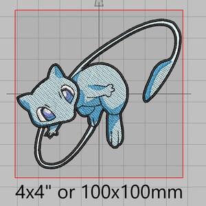Shiny Mew Embroidery Design - Pokemon Embroidery Design - Cute Machine ...