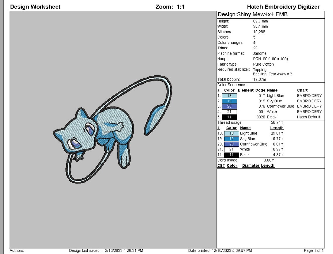 Shiny Mew Embroidery Design Pokemon Embroidery Design Cute - Etsy