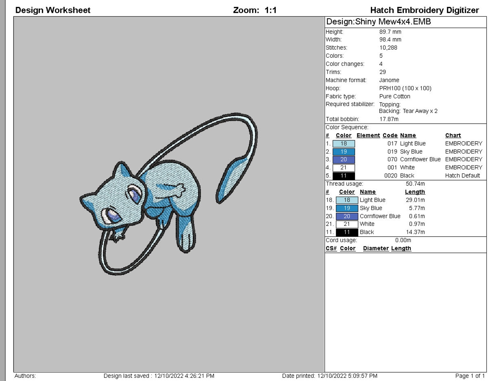 Shiny Mew Embroidery Design Pokemon Embroidery Design Cute - Etsy