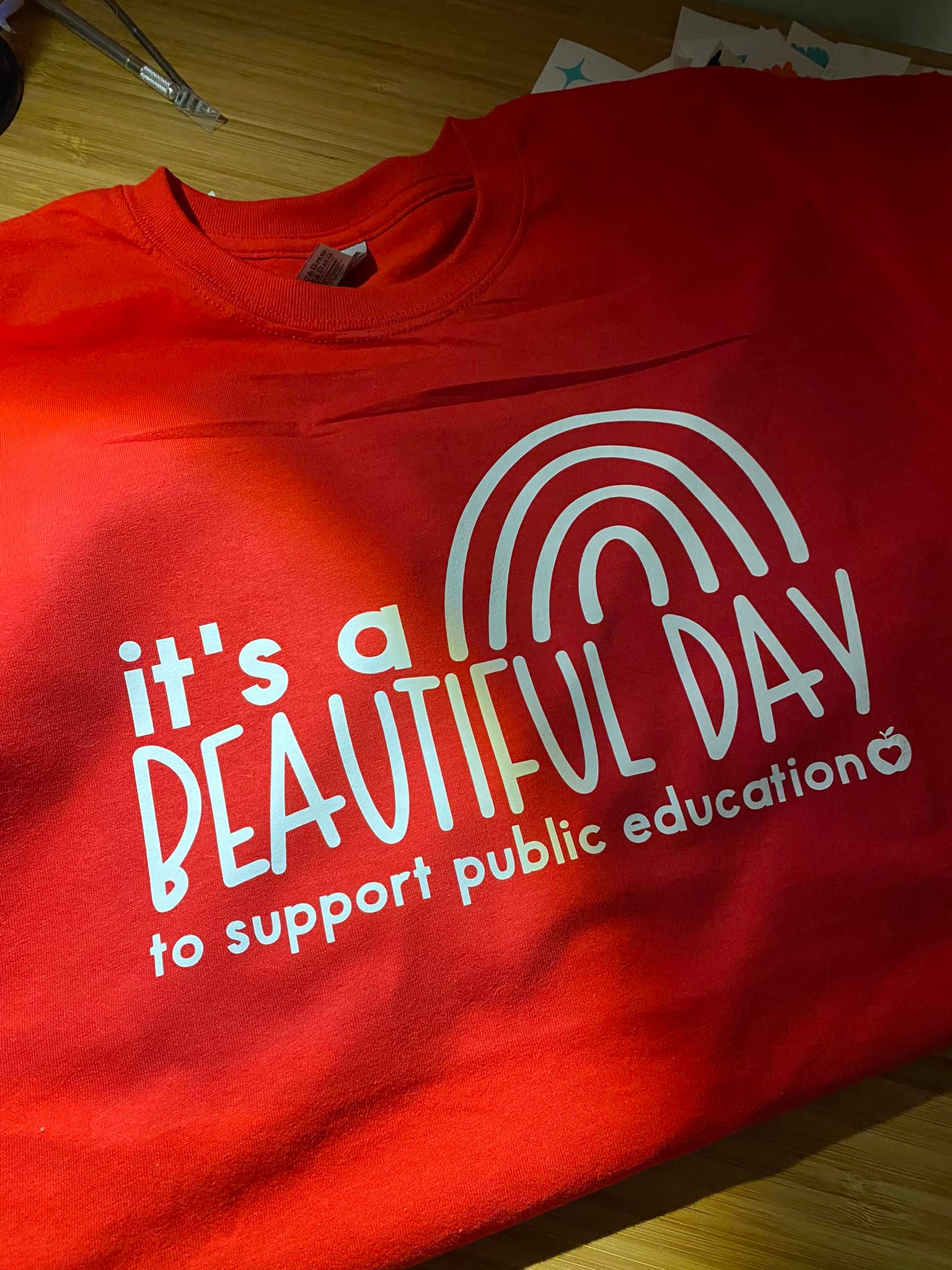 Red for Ed PNG & SVG, Beautiful Day to Support Teachers, Wednesday Red ...