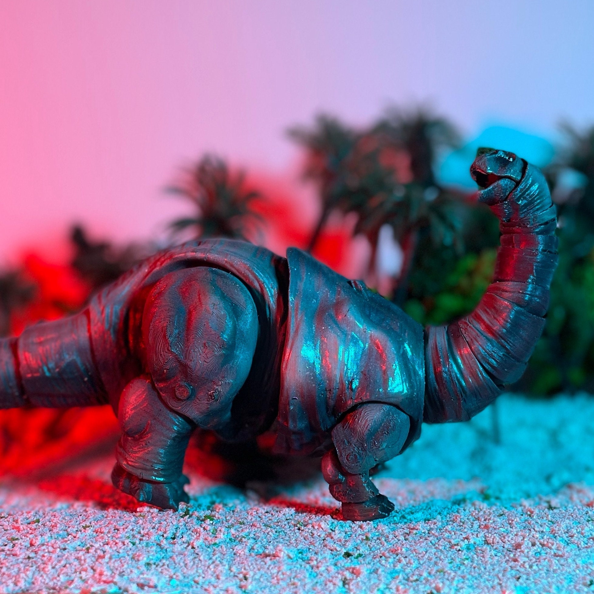 FULLY ARTICULATED 16 Inch Head to Tail Vintage BRONTOSAURUS Figure - Etsy