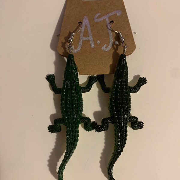 Crocodile Earrings - Etsy
