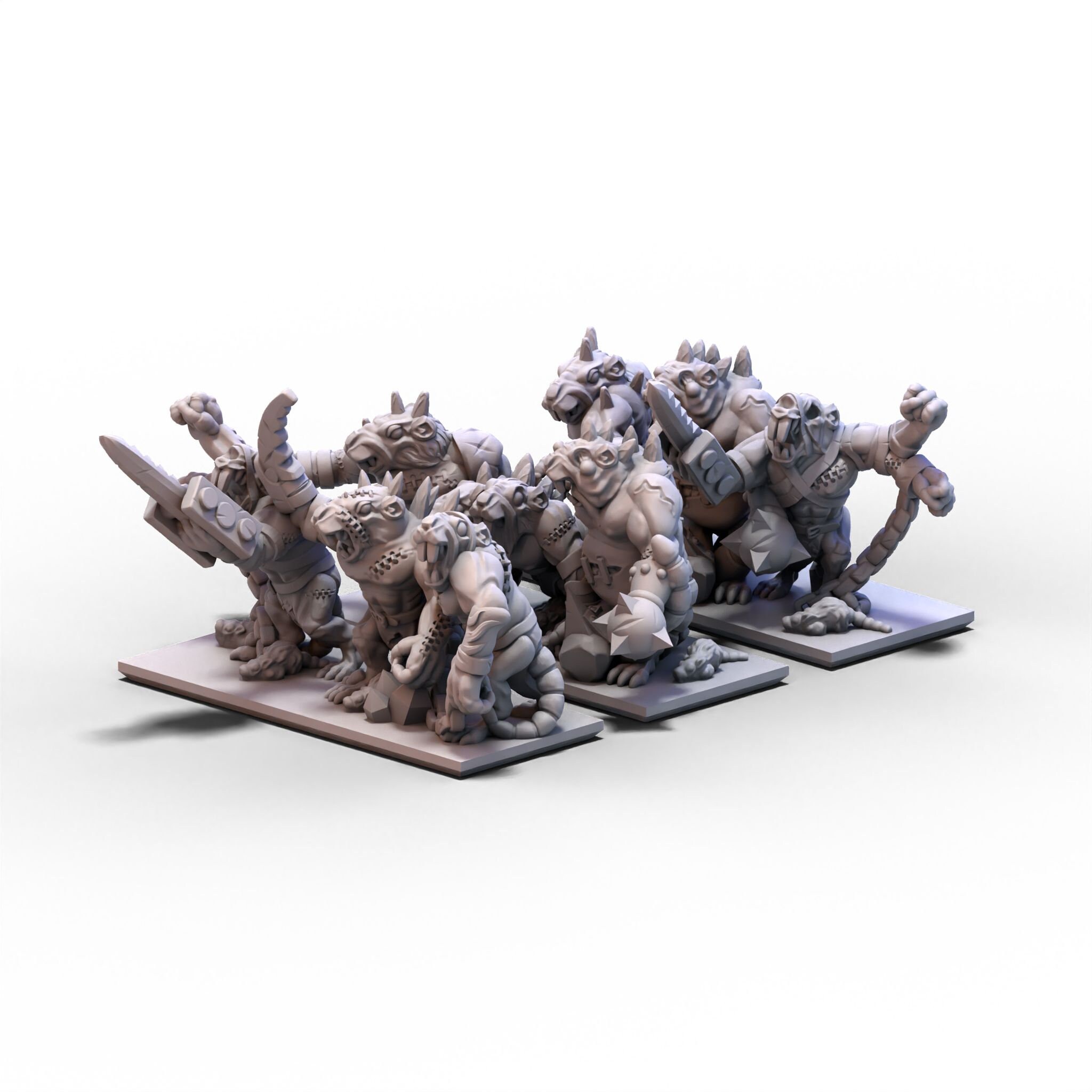 Vermin Clans Rat Ogres Unit skaven Rat Ogres 10 Mm Miniatures for ...