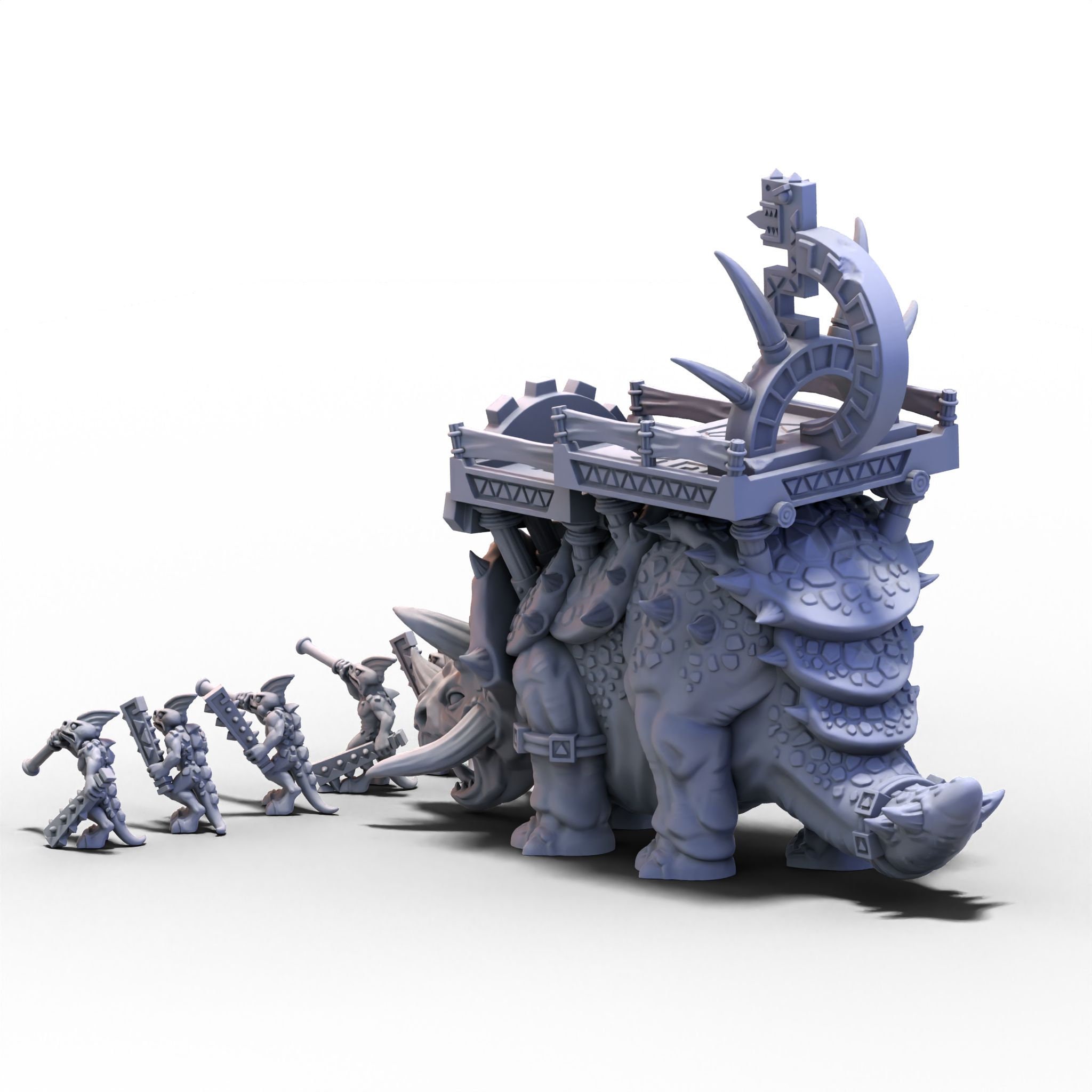 Reptilians Megadon lizardmen Stegadon 10 Mm Miniatures for Warmaster ...