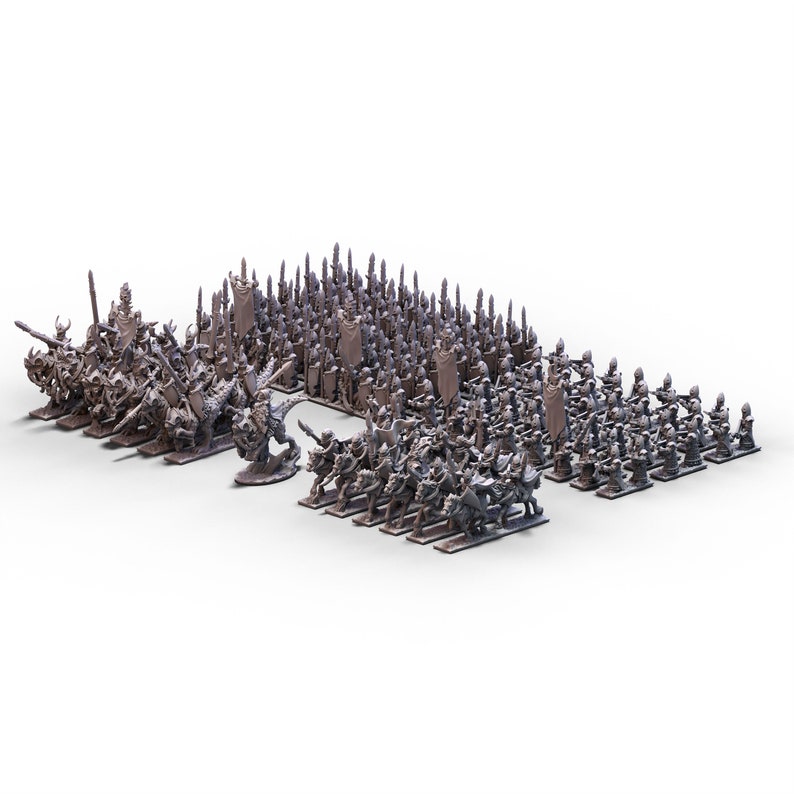 Dire Elves Starter Army dark Elves 10 Mm Miniatures for Warmaster and ...