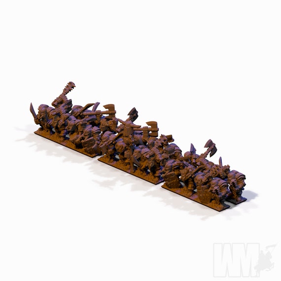 Orcs and Goblins Black Orcs Unit orcs Black Orcs 10 Mm - Etsy