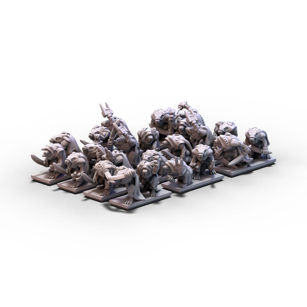 Vermin Clans Rat Assassins Unit skaven Gutter Runners 10 Mm Miniatures ...
