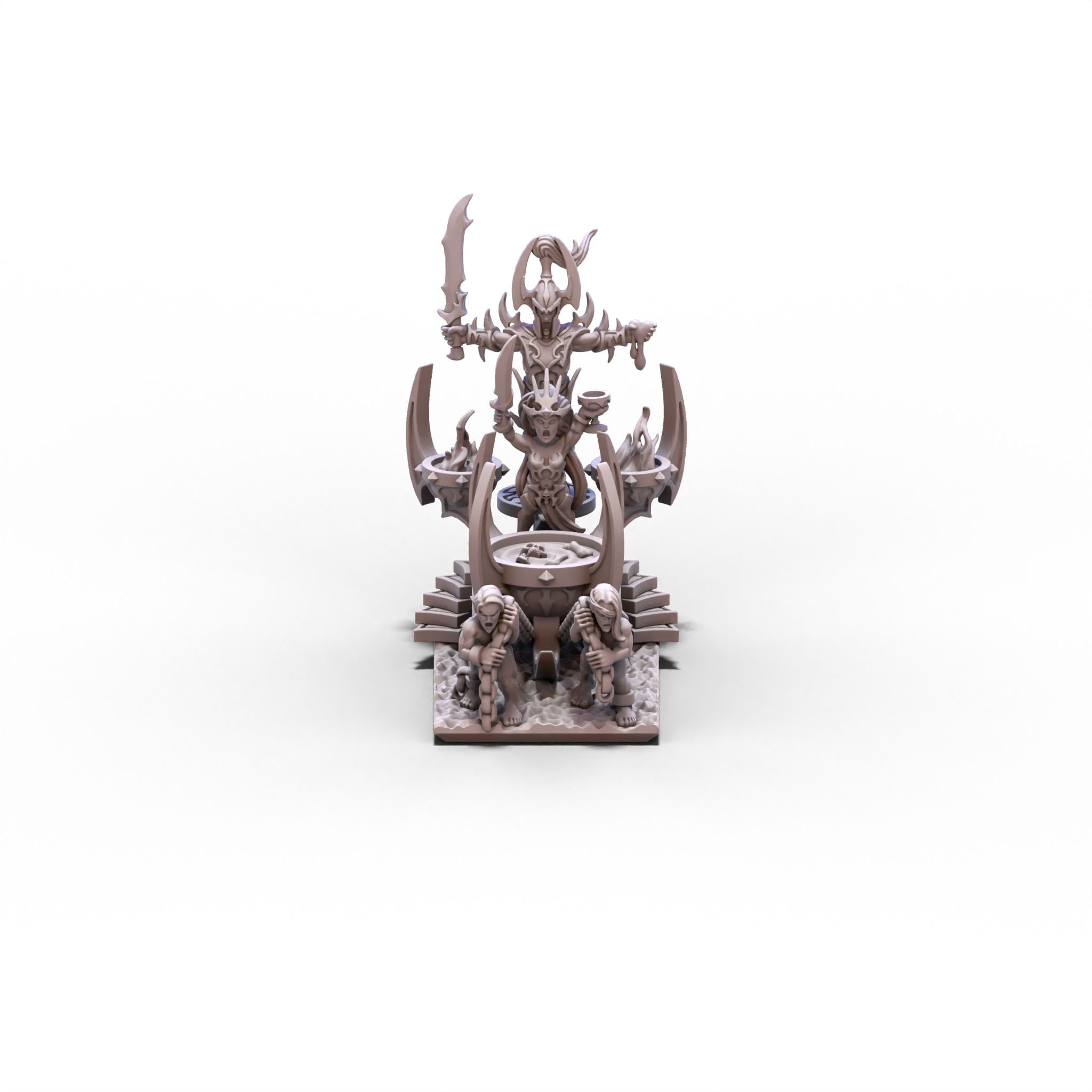 Dire Elves Blood Shrine dark Elves Cauldron of Blood 10 Mm Miniatures ...