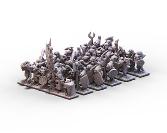 Orcs and Goblins Squig Herd Unit goblins Squig Herd 10 Mm Miniatures ...