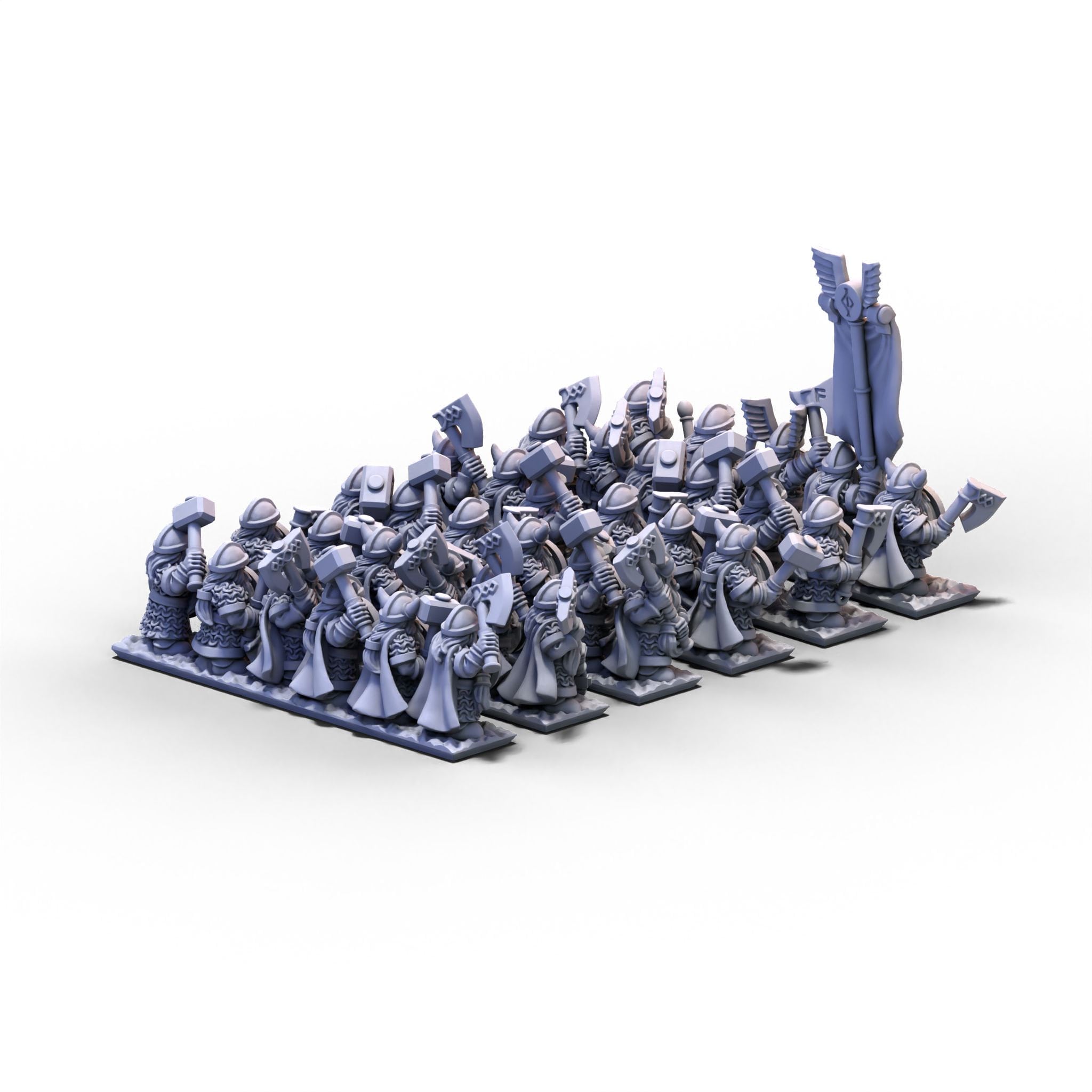 Dwarves Dwarf Warriors Unit 2 dwarves Warriors 10 Mm Miniatures for ...