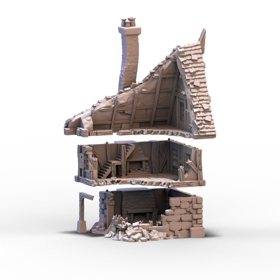 Vladistov House 1 Ruins 10 Mm Scenery for Warmaster and Other Tabletop ...