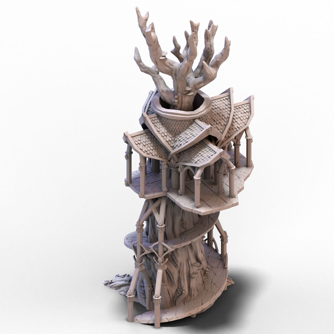 Hidden Forest Realm Tree Tower 1 10 Mm Scenery for Warmaster and Other ...