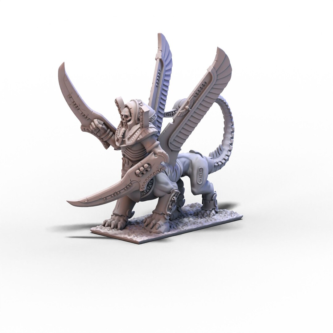 King of Sands Sphinx 1 tomb Kings Sphinx 10 Mm Miniatures for Warmaster ...