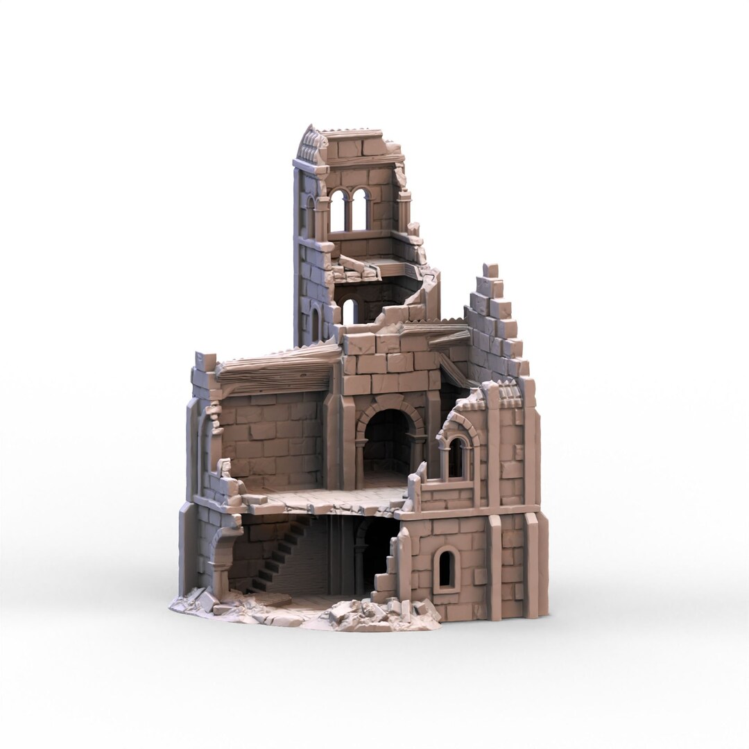Arkenfel House 3 Ruins 10 Mm Scenery for Warmaster and Other Tabletop ...