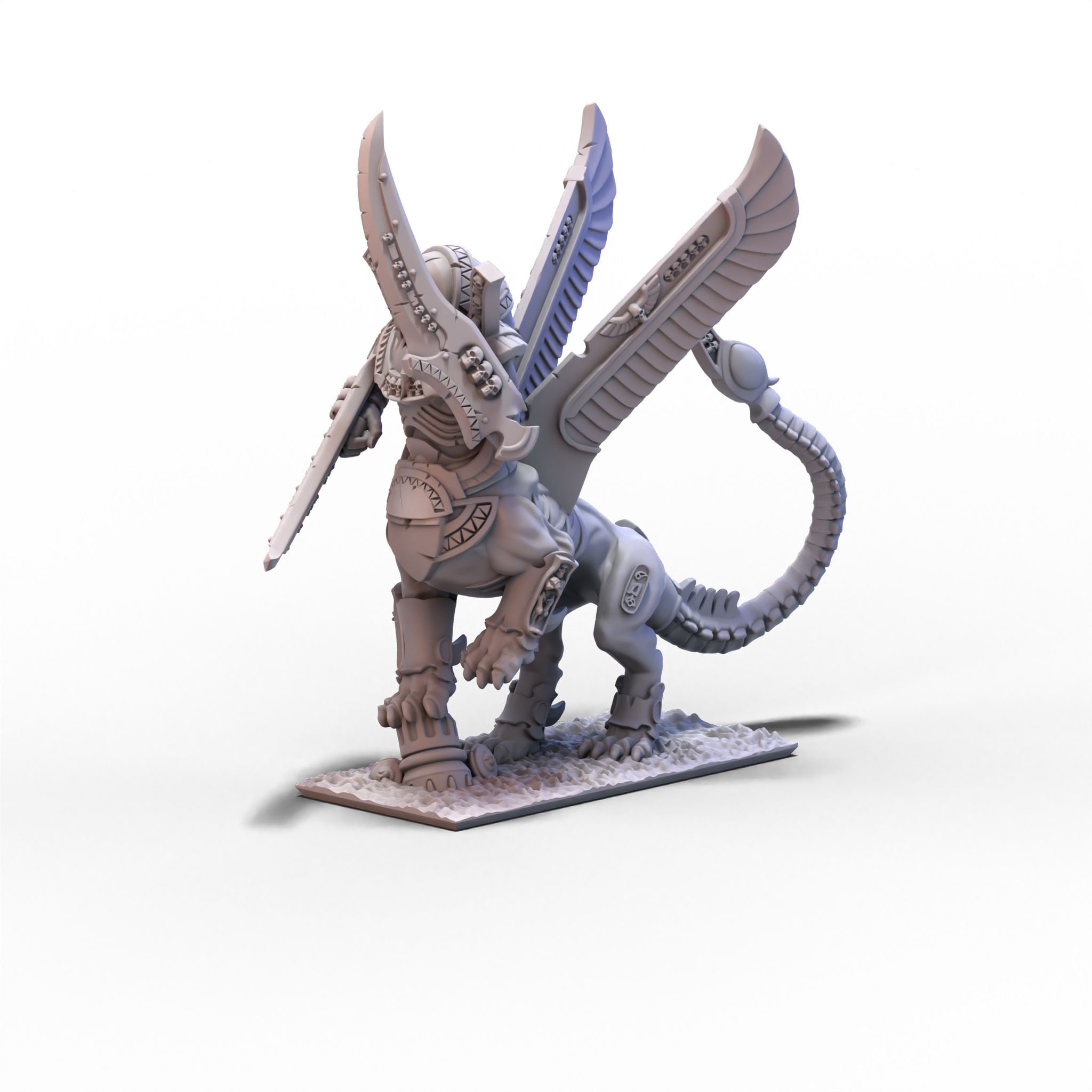 King of Sands Sphinx 2 tomb Kings Sphinx 10 Mm Miniatures for Warmaster ...
