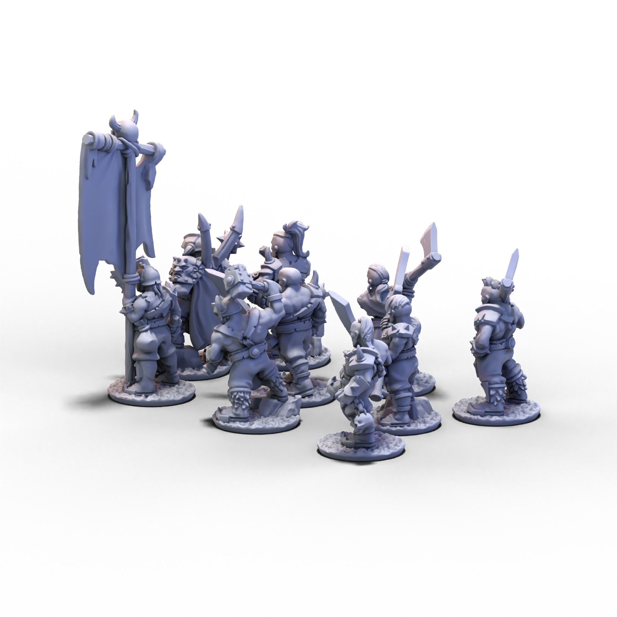 Despoilers Ogres Unit chaos Ogres 10 Mm Miniatures for Warmaster and ...
