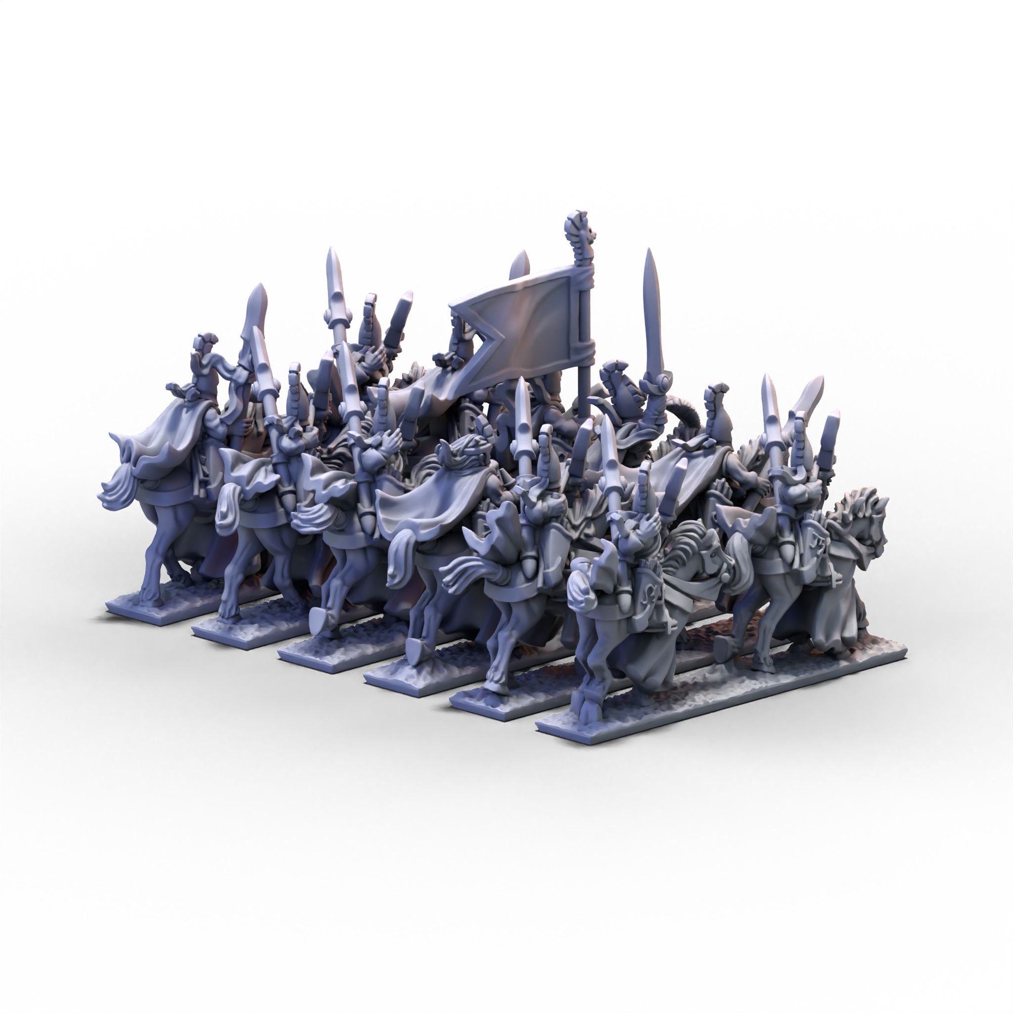 Noble Elves Light Cavalry Unit 1 high Elves Reavers 10 Mm Miniatures ...