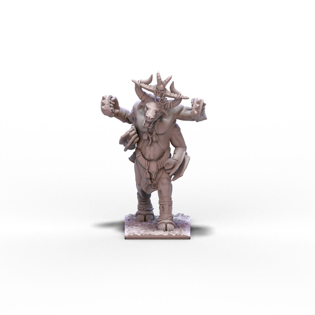 Beastmen Ghorgon 10 Mm Miniatures for Warmaster and Other Tabletop ...