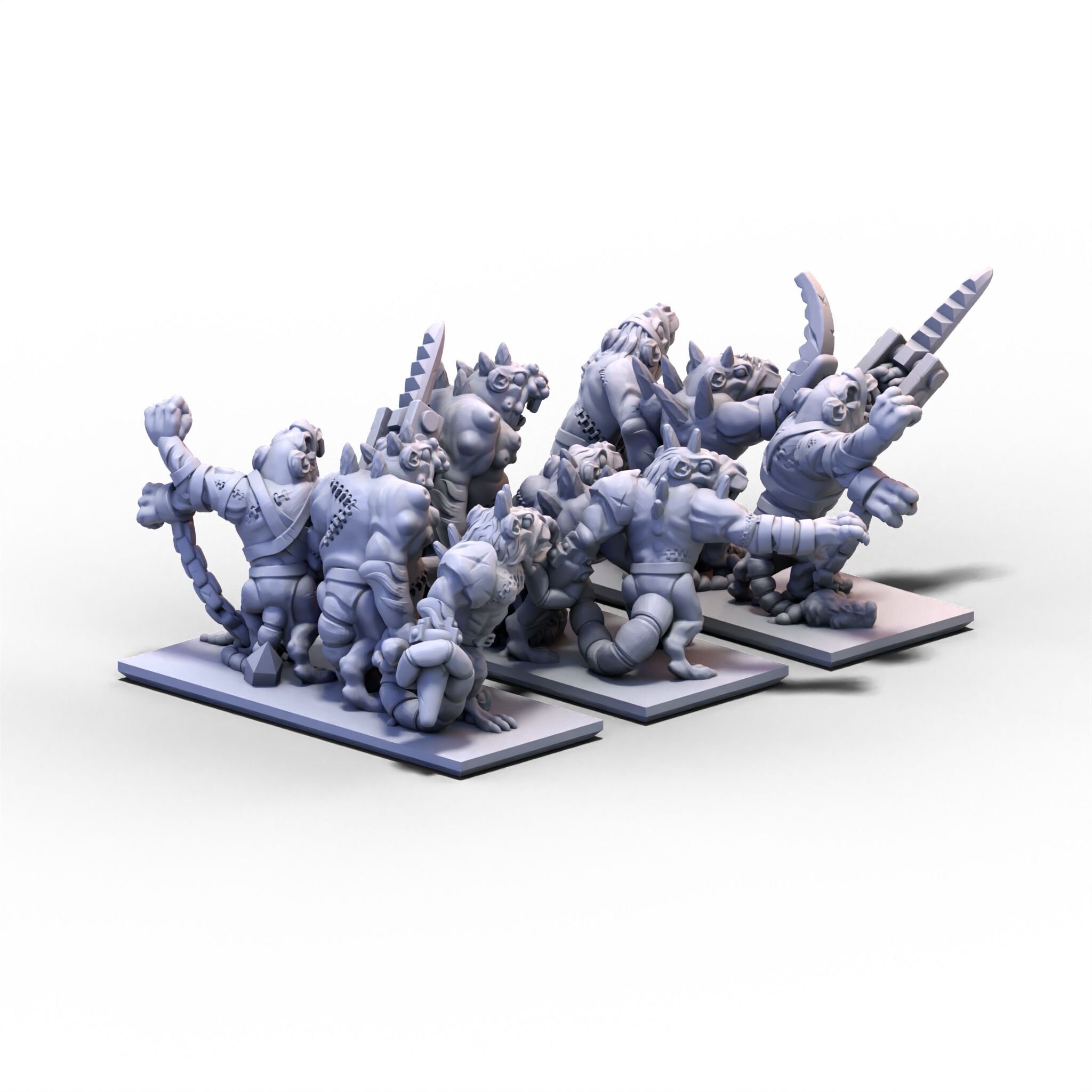 Vermin Clans Rat Ogres Unit skaven Rat Ogres 10 Mm Miniatures for ...