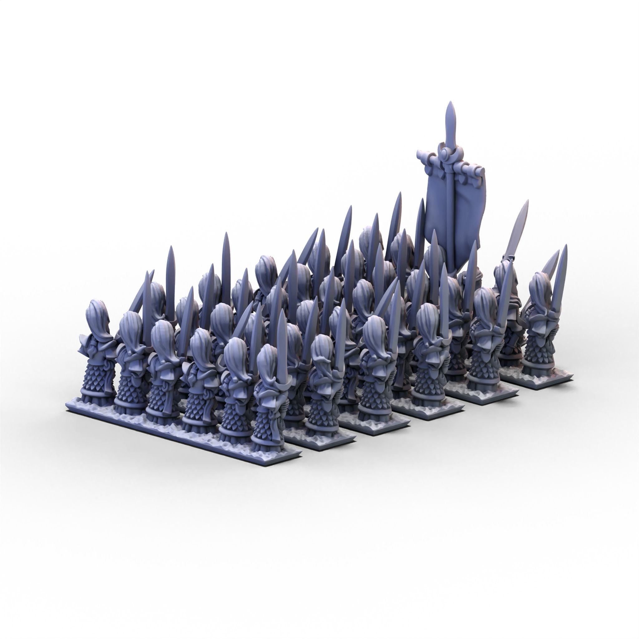 Noble Elves Blade Masters Unit 2 high Elves Swordmasters 10 Mm ...