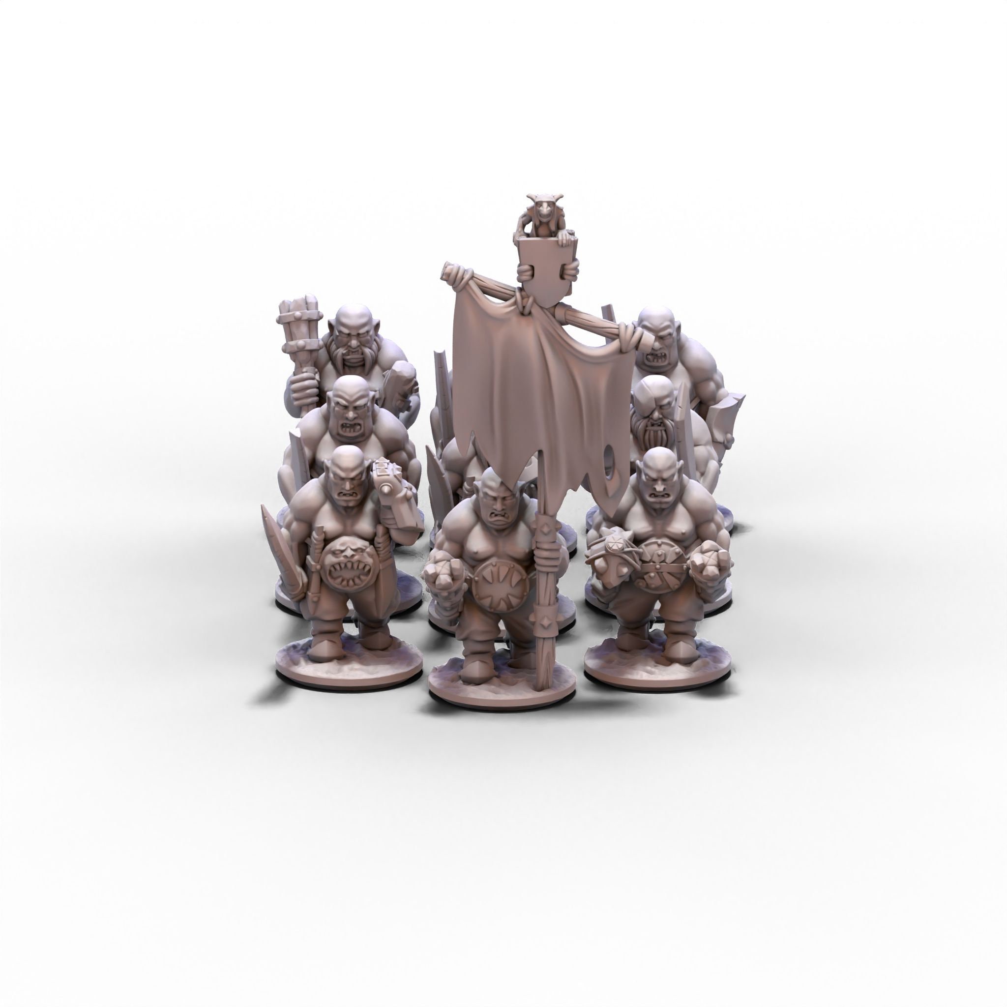 Ogres Bull Ogres Unit 1 ogre Kingdoms Bull Ogres 10 Mm Miniatures for ...