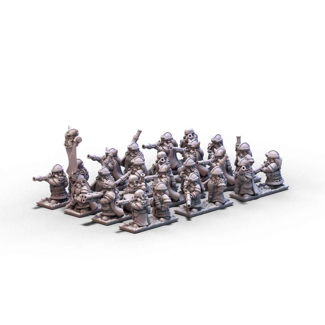 Dwarves | Dwarf Muskets Unit 1 | 10mm/15mm - Etsy
