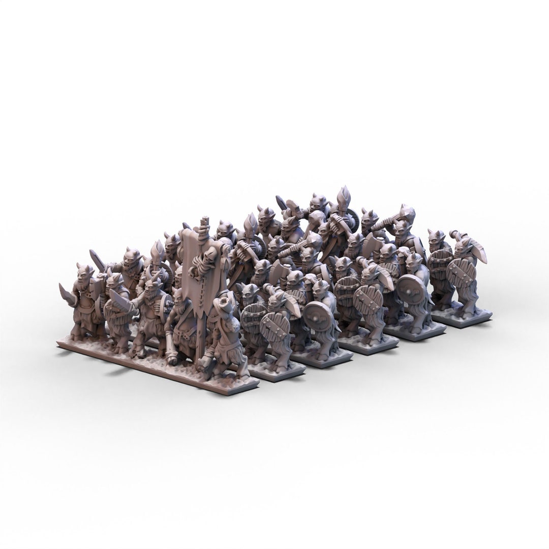 Beastmen Beast Herd Melee Unit 2 beastmen Beastherd 10 Mm Miniatures ...