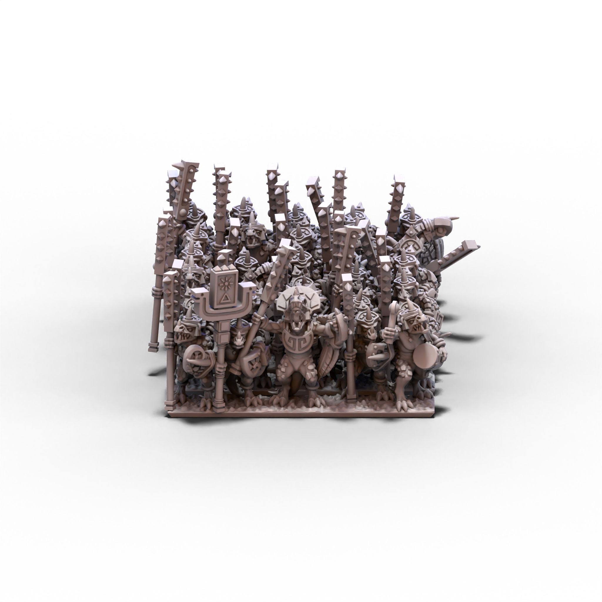 Reptilians Palace Guard Unit 2 lizardmen Temple Guard 10 Mm Miniatures ...