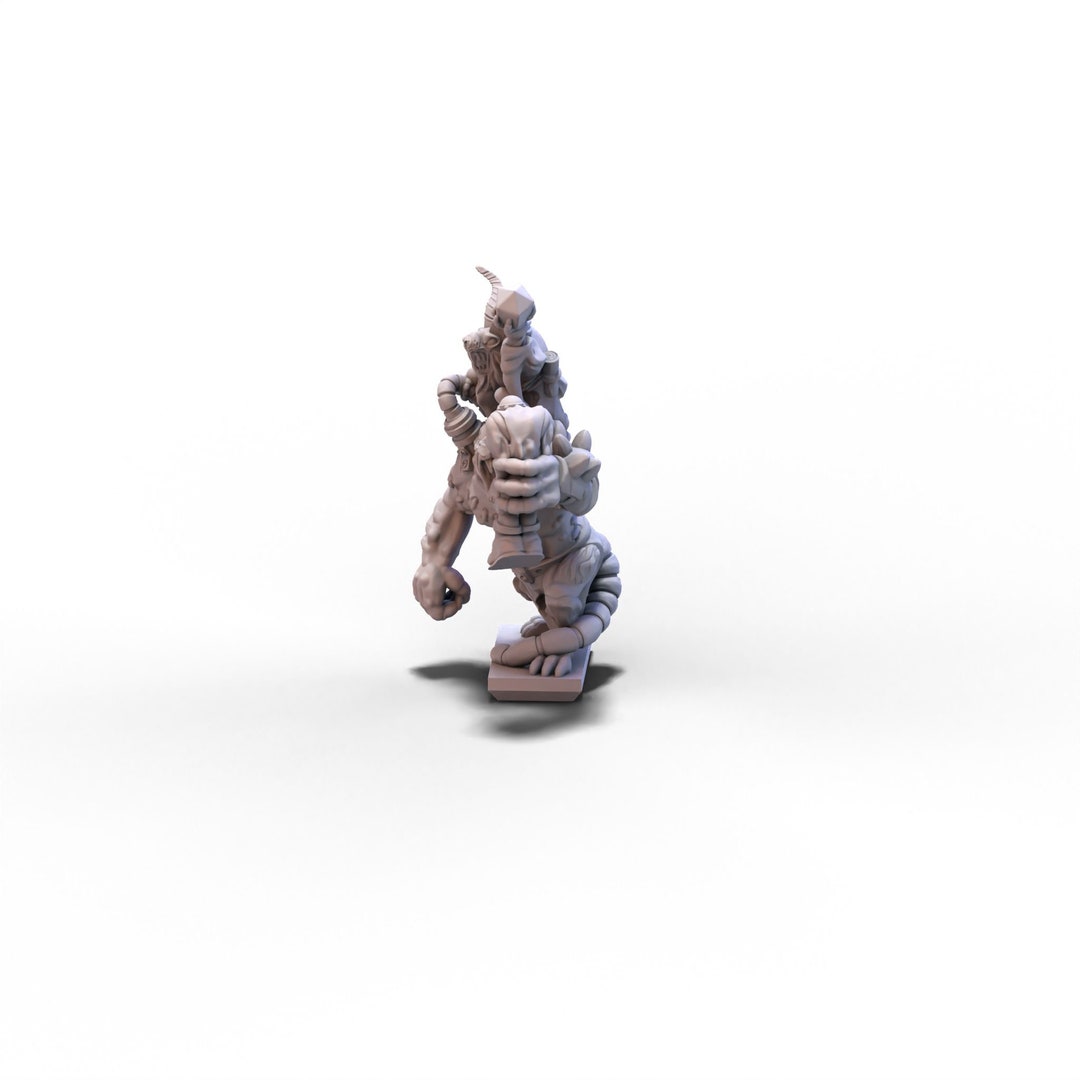 Vermin Clans Seer on Rat Ogre V1 skaven Grey Seer 10 Mm Miniatures for ...