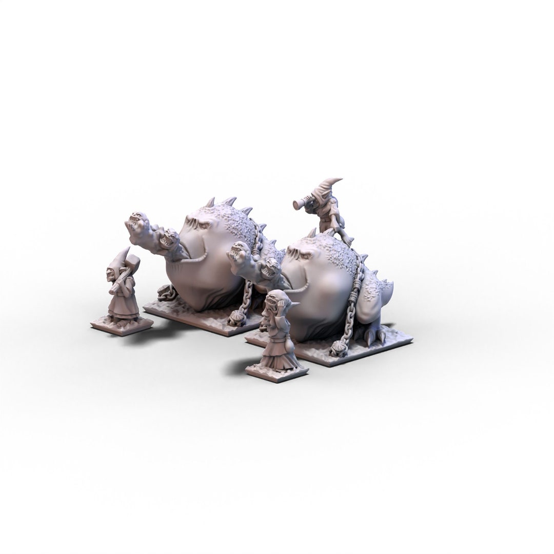 Orcs and Goblins Giant Squig Artillery 10 Mm Miniatures for Warmaster ...