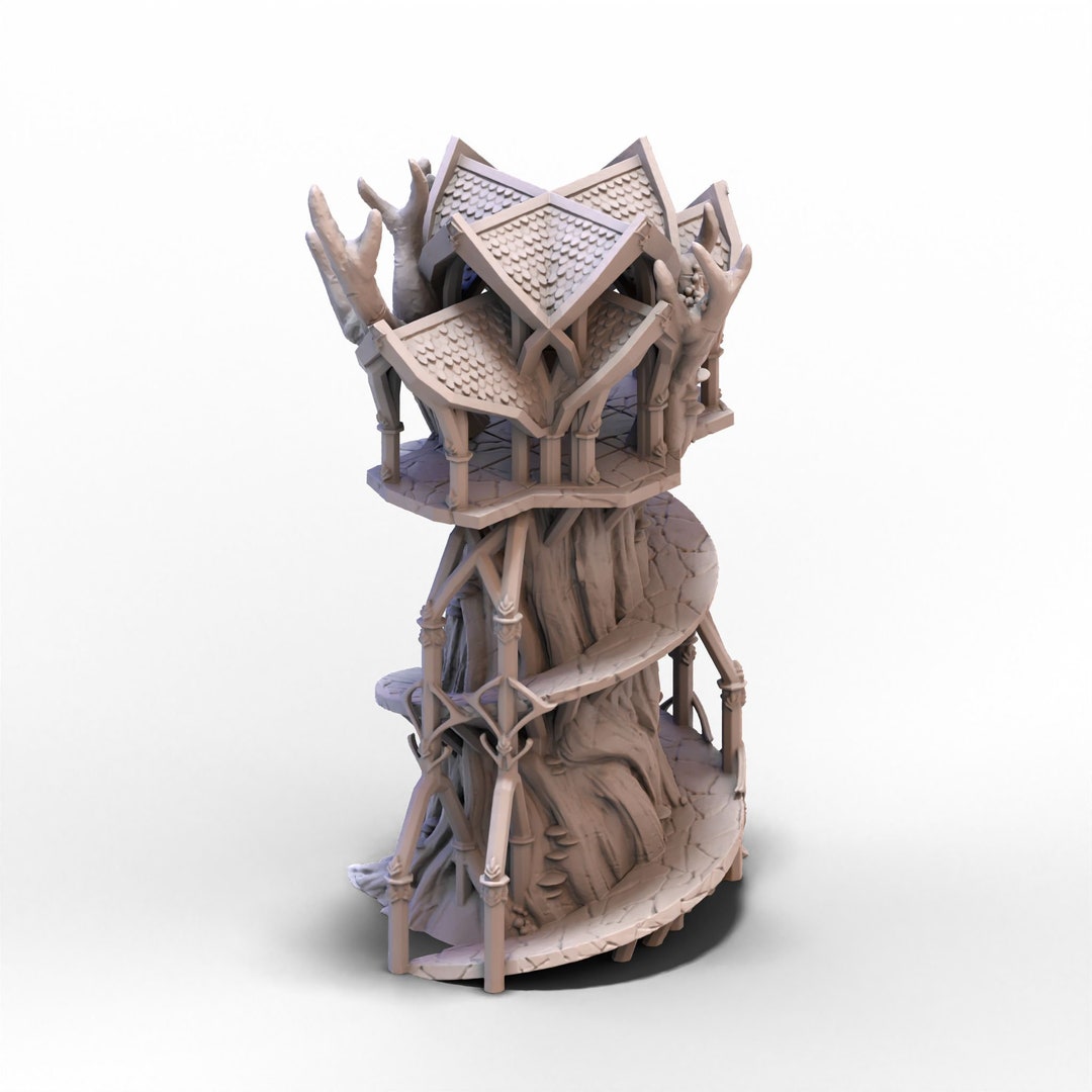 Hidden Forest Realm Tree Tower 2 10 Mm Scenery for Warmaster and Other ...