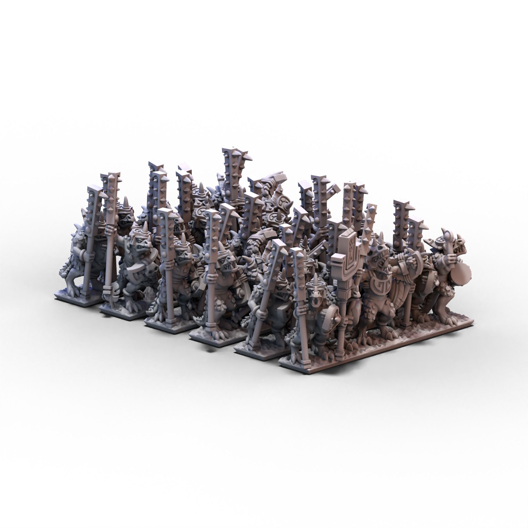 Reptilians Palace Guard Unit 2 lizardmen Temple Guard 10 Mm Miniatures ...