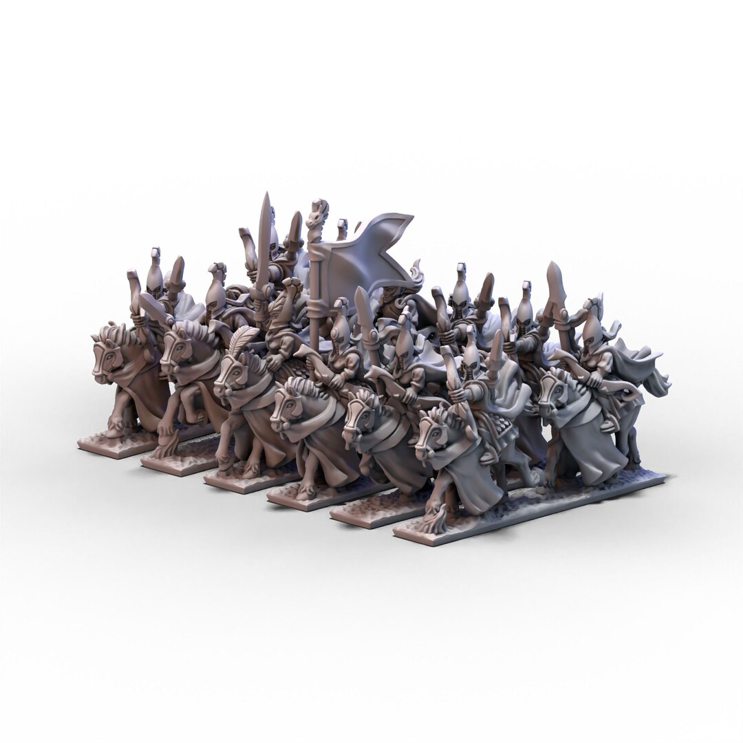 Noble Elves Light Cavalry Unit 1 high Elves Reavers 10 Mm Miniatures ...
