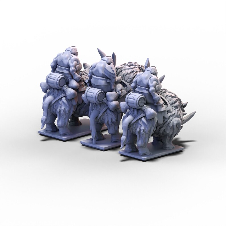 Ogres Rhino Riders Unit ogre Kingdoms Rhinox Riders 10 Mm Miniatures ...