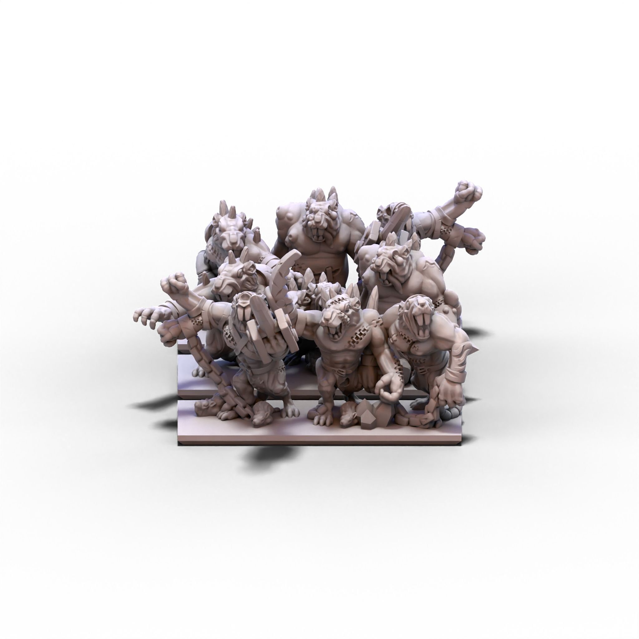 Vermin Clans Rat Ogres Unit skaven Rat Ogres 10 Mm Miniatures for ...