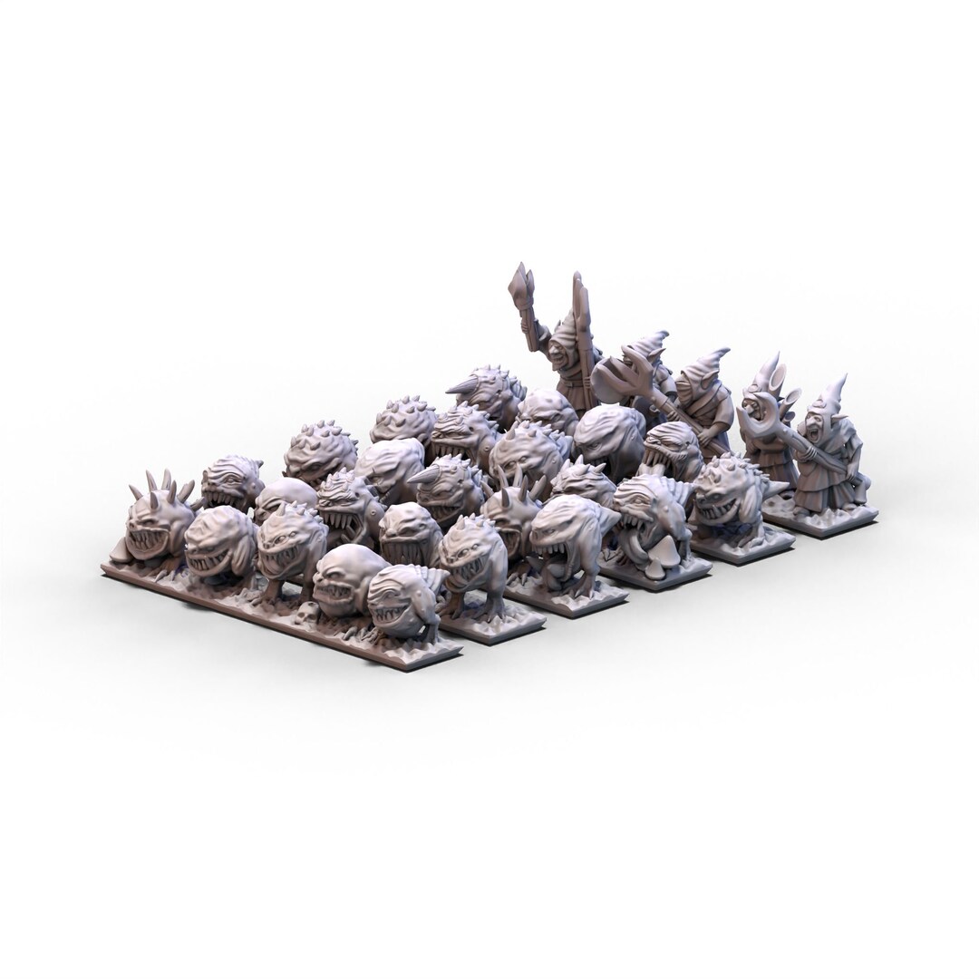 Orcs and Goblins Squig Herd Unit goblins Squig Herd 10 Mm Miniatures ...