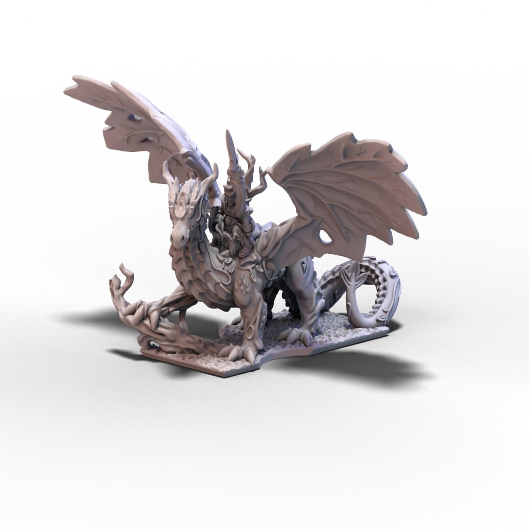 Wood Elves | Forest Dragon W Elf Hero | 10mm or 15mm Miniatures for ...